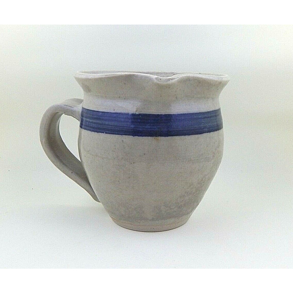 Jamestown Pottery | Dining | Jamestown Pottery Creamer Blue Stripe Side ...